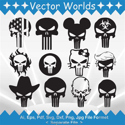 The Punisher Skull Vector