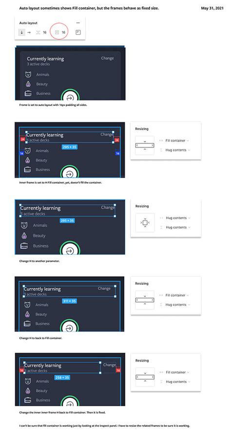 Issue Auto Layout Shows Fill Container But Behave As Fixed Size Share An Idea Figma