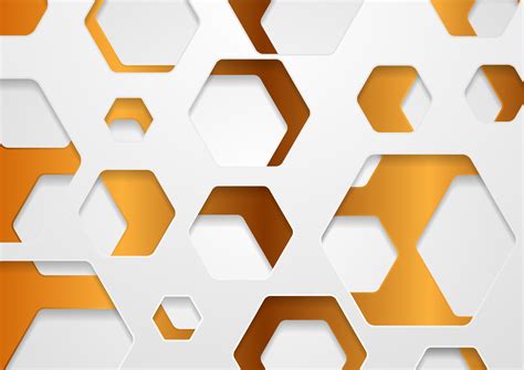 White And Bronze Papercut Hexagons Abstract Background 27196095 Vector Art At Vecteezy