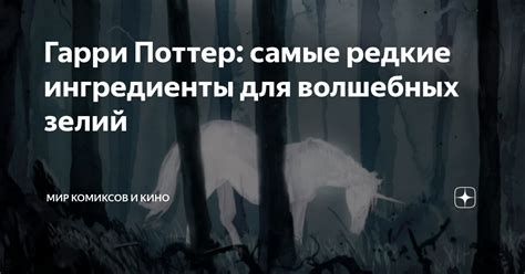 Гарри Поттер самые редкие ингредиенты для волшебных зелий Мир комиксов и кино Дзен