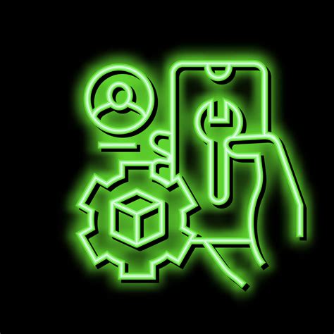 Settings And Fixing Account Ugc Neon Glow Icon Illustration 20589700 Vector Art At Vecteezy