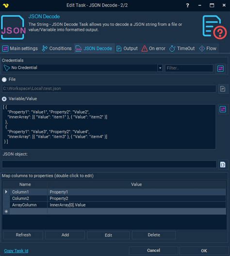Task String Json Decode