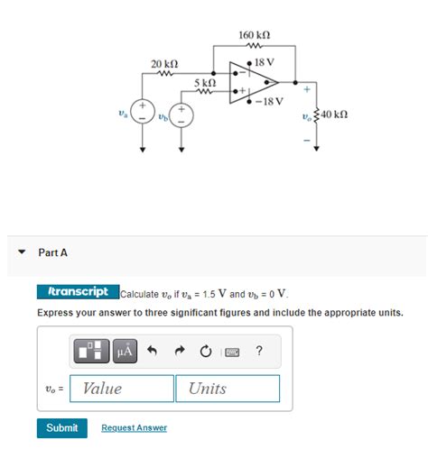 Solved Calculate Vo If Va V And Vb V Express Your Chegg Com