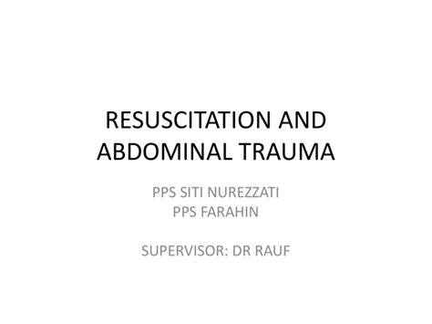 Abdominal Trauma