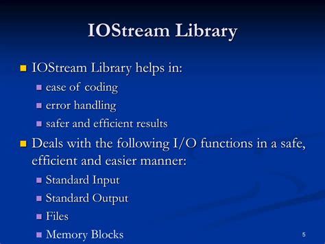 Ppt Iostream Library Powerpoint Presentation Free Download Id4066168