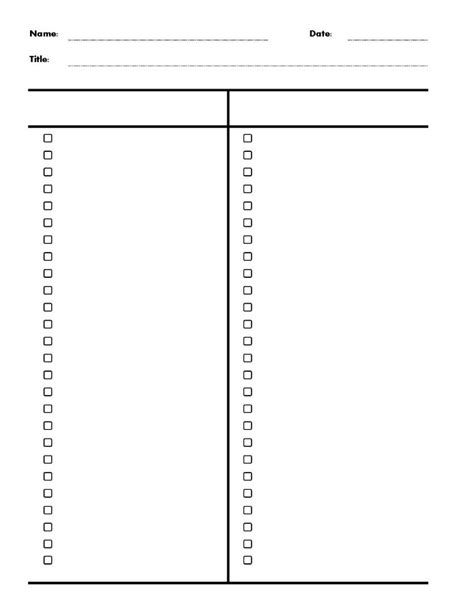 Printable T Chart Templates Pdf Graphic Organizer