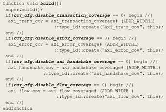 System Verilog Configurable Coverage Model In An OVM Setup Concept Of