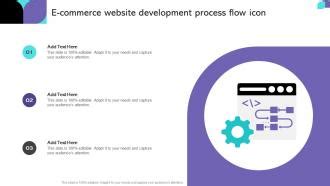 Ecommerce Website Development Process Flow Icon PPT Template