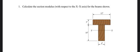 Solved Calculate The Section Modulus With Respect To The Chegg Com