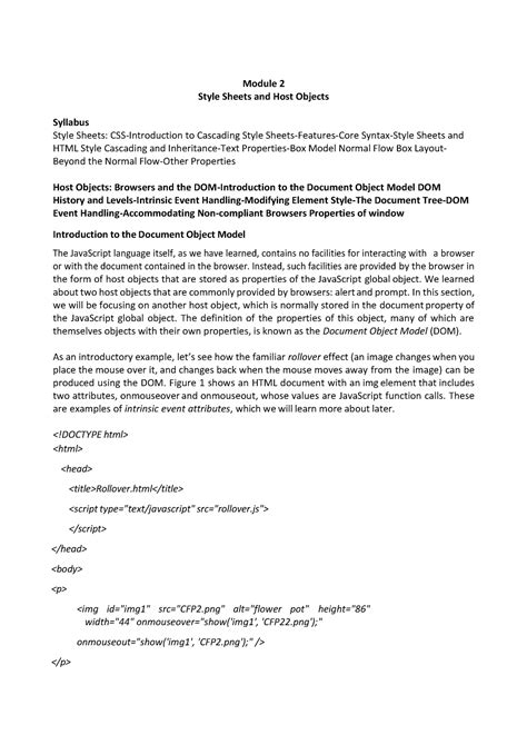 Style Sheets And Host Objects Part 2 Module 2 Style Sheets And Host