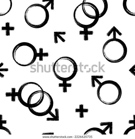 Seamless Pattern Female Male Heterosexual Gender Stock Vector Royalty Free 2226620735