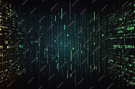 Vector Illustration Binary Code Dark Background Software Programming