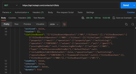 Hubspot Community Retrieve Of Contact List V1 Api Response Property