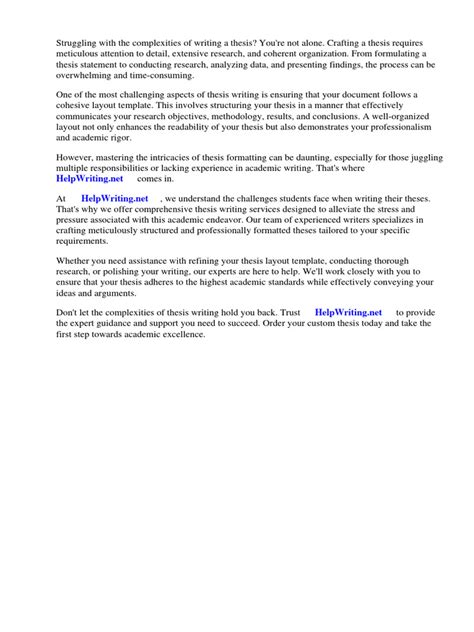 Thesis Layout Template Pdf Thesis Internet Protocols