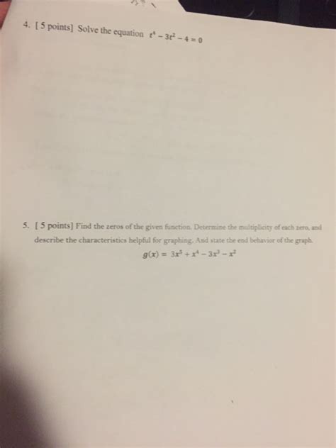 Solved 4 5 Points Solve The Equation 3e 40 I 5 Points