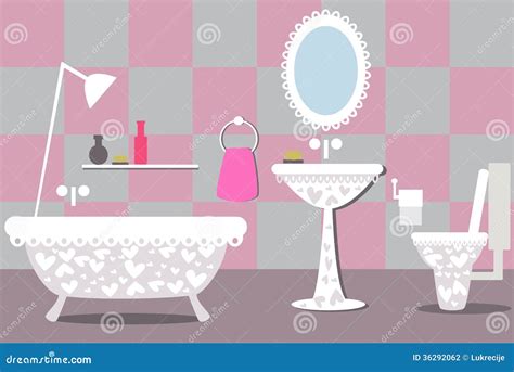 Illustration Of Bathroom Stock Vector Illustration Of Furniture 36292062