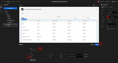 Filter Table With Options Picker