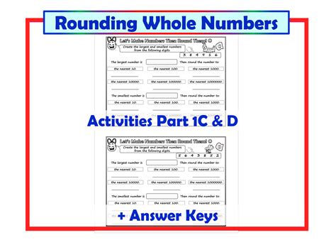 Numbers Rounding Numbers Activities Answers Teaching Resources