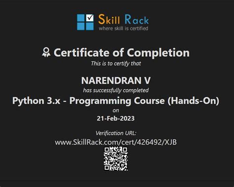 Narendran V On Linkedin I Have Just Completed My Python Programming