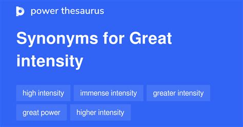 Great Intensity Synonyms 35 Similar Phrases
