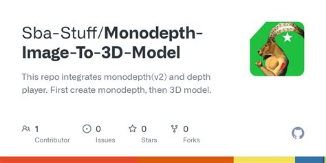 GitHub Sba Stuff Monodepth Image To 3D Model This Repo Integrates