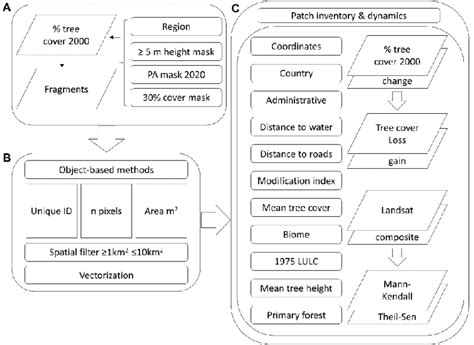 Workflow Detailing The Forest Patch Detection Approach A A Threshold
