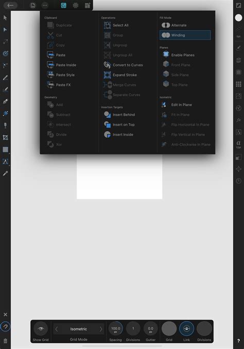 Affinity Designer 2 Ipad Isometric Plane Icons Indicator Needed Feedback For The Affinity V2