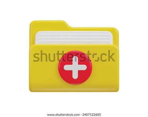 3d Add New File Folder Icon Stock Vector Royalty Free 2407122605 Shutterstock