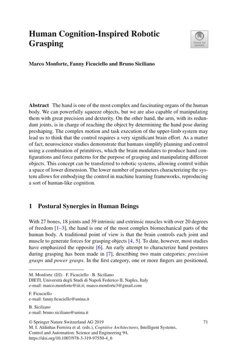 Pdf Human Cognition Inspired Robotic Grasping