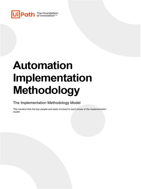 The Implementation Methodology Model Pdf Implementation Automation