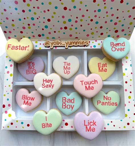 6 Stencils Set Adult Xxx Conversation Words Stencil Heart Cookie
