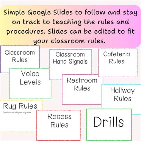 Back To School Rules And Procedures Activity Editable Task Cards