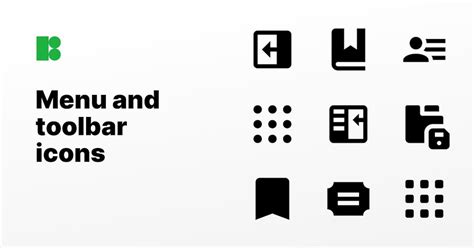 Menu And Toolbar Icons Ft Menu And Bookmark Envato Elements