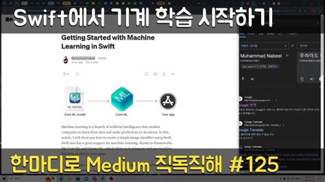 Swift에서 기계 학습 시작하기 한마디로 Medium 직독직해 125 이영준