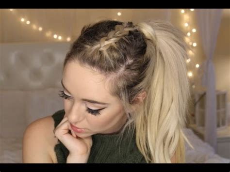Braided Bangs Into Ponytail