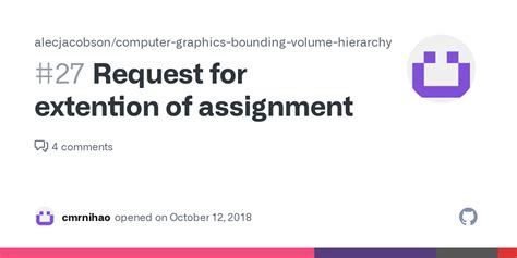 request for extention of assignment · issue 27 · alecjacobson computer