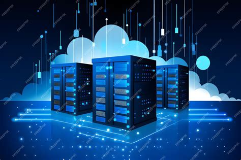 Premium Photo Cloud Data Storage Database Cloud Computing Concept And Idea