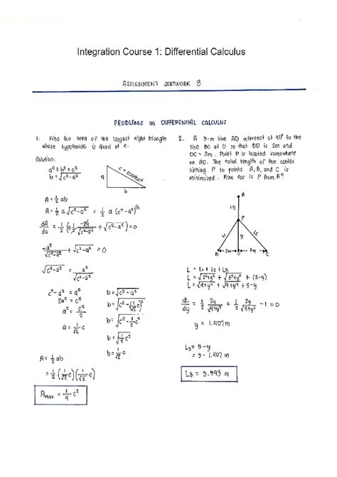 Integ Diff Calculus Engineering Economy Studocu