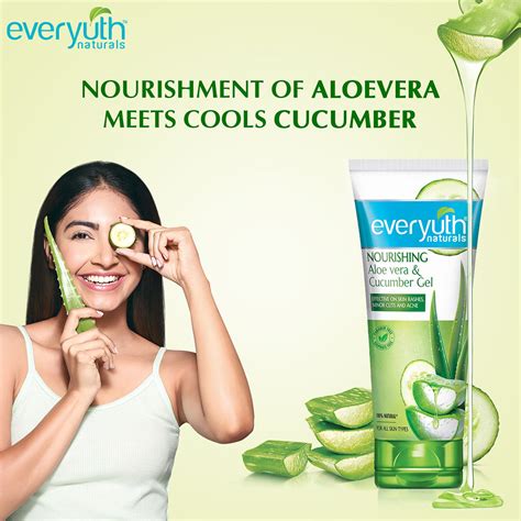 Buy Everyuth Naturals Nourishing Aloe Vera And Cucumber Gel Aloe Vera Gel With Cucumber Extracts