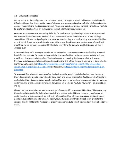 Assignment Virtual Computing Examples 1 Virtualization Practice During My Recent Lab