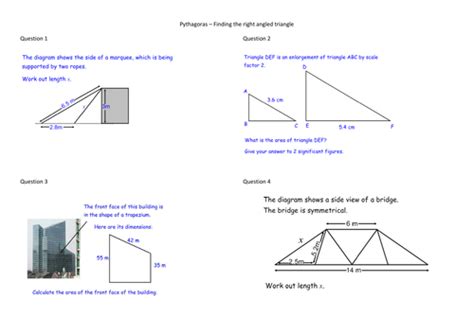 2d Pythagoras Multi Step Problems Teaching Resources