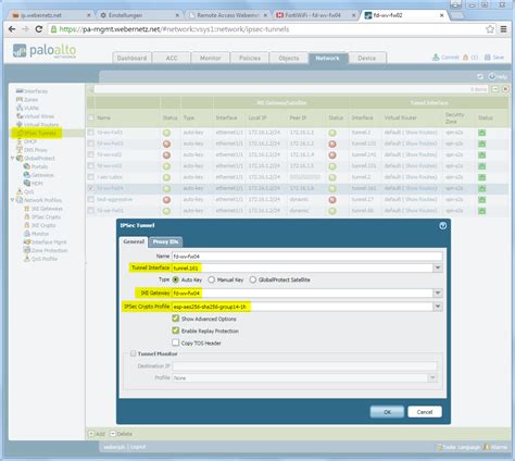 IPsec Site To Site VPN Palo Alto FortiGate Weberblog Net