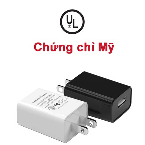 Củ Sạc Nguồn Usb 5v đạt Tiêu Chuẩn Ul Của Mỹ Cho Nguồn điện Thoại