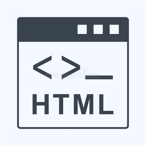 Icon Html Suitable For Programming Symbol Glyph Style Simple Design Editable Design Template