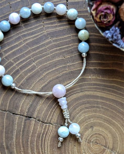 Браслет — карманные четки из бериллов — Lotus Sutra Shop