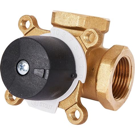3 х ходовой смесительный клапан Stout 1 Kvs 8 м3 ч купить по низкой цене в интернет магазине