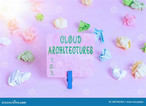 Handwriting Text Cloud Architectures Concept Meaning Various Engineered Databases Softwares