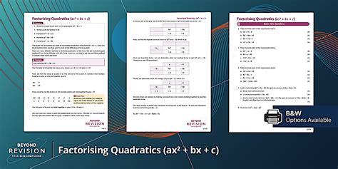 👉 Factorising Quadratics Revision Ax² Bx C Beyond Maths