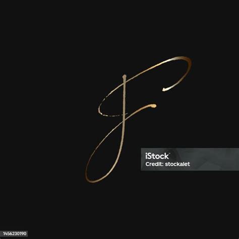 Jf Monogram Logo Intertwined Uppercase Letter J Letter F Decorative