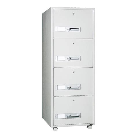 耐火ファイリングキャビネット 4段 B4ファイル対応 オールロック Ffc B4 4 幅530×奥行680×高さ1569mm グレー Ffcシリーズ 1001813